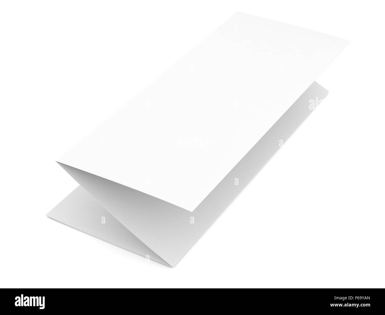 Folded blank paper booklet on white background Stock Photo - Alamy