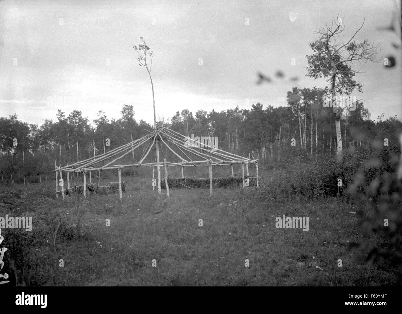 Photo of a Circular Wood Frame Structure Used on Ceremonial Stock Photo ...