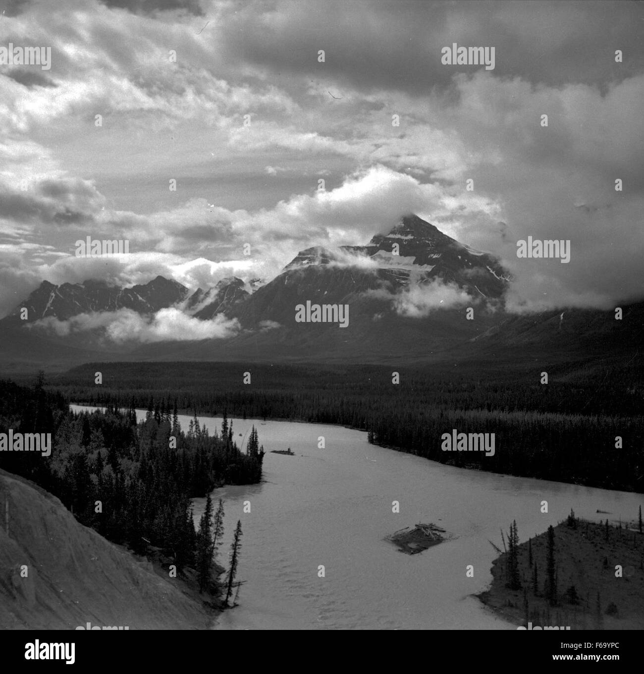 Rainstorm over Mount Christie, Jasper National Park Stock Photo - Alamy