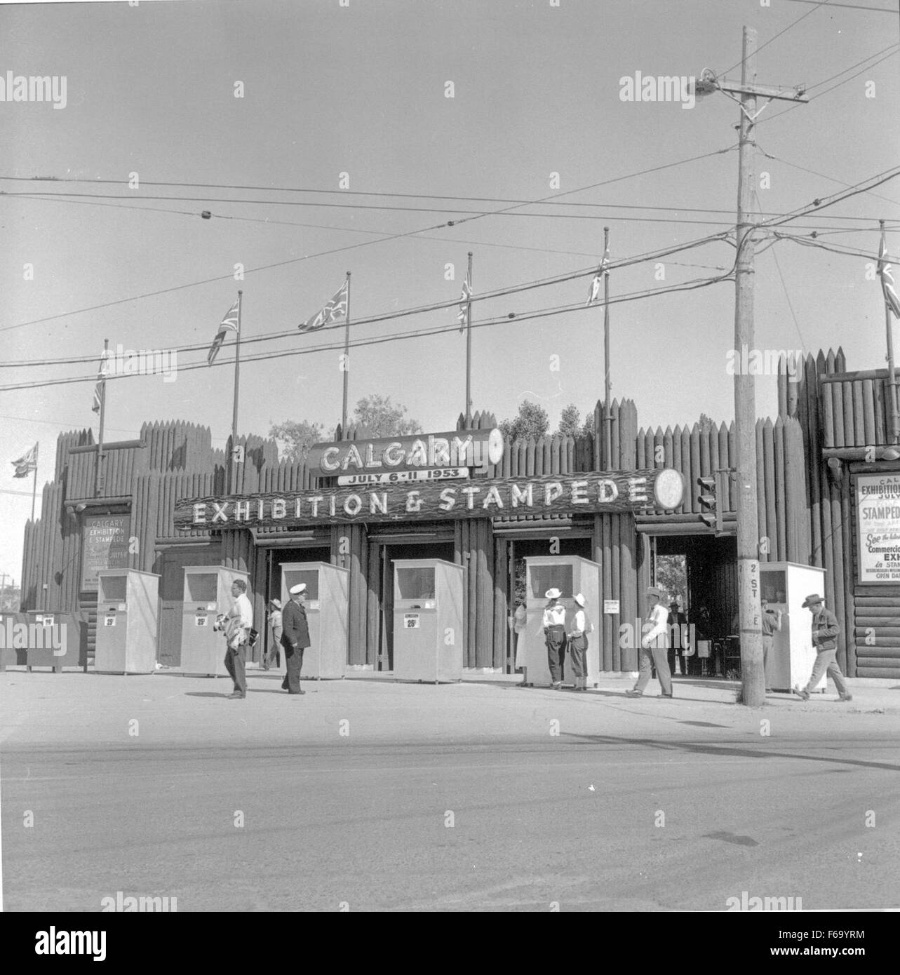 Rodeo entrance Black and White Stock Photos & Images - Alamy