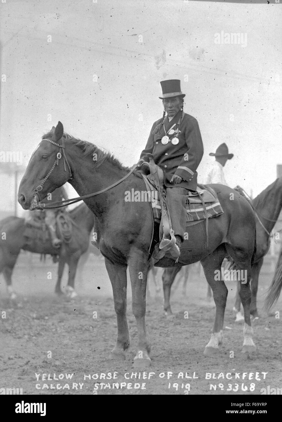 Yellow Horse, Chief of all Blackfoot Nations at Calgary Stampede Stock ...