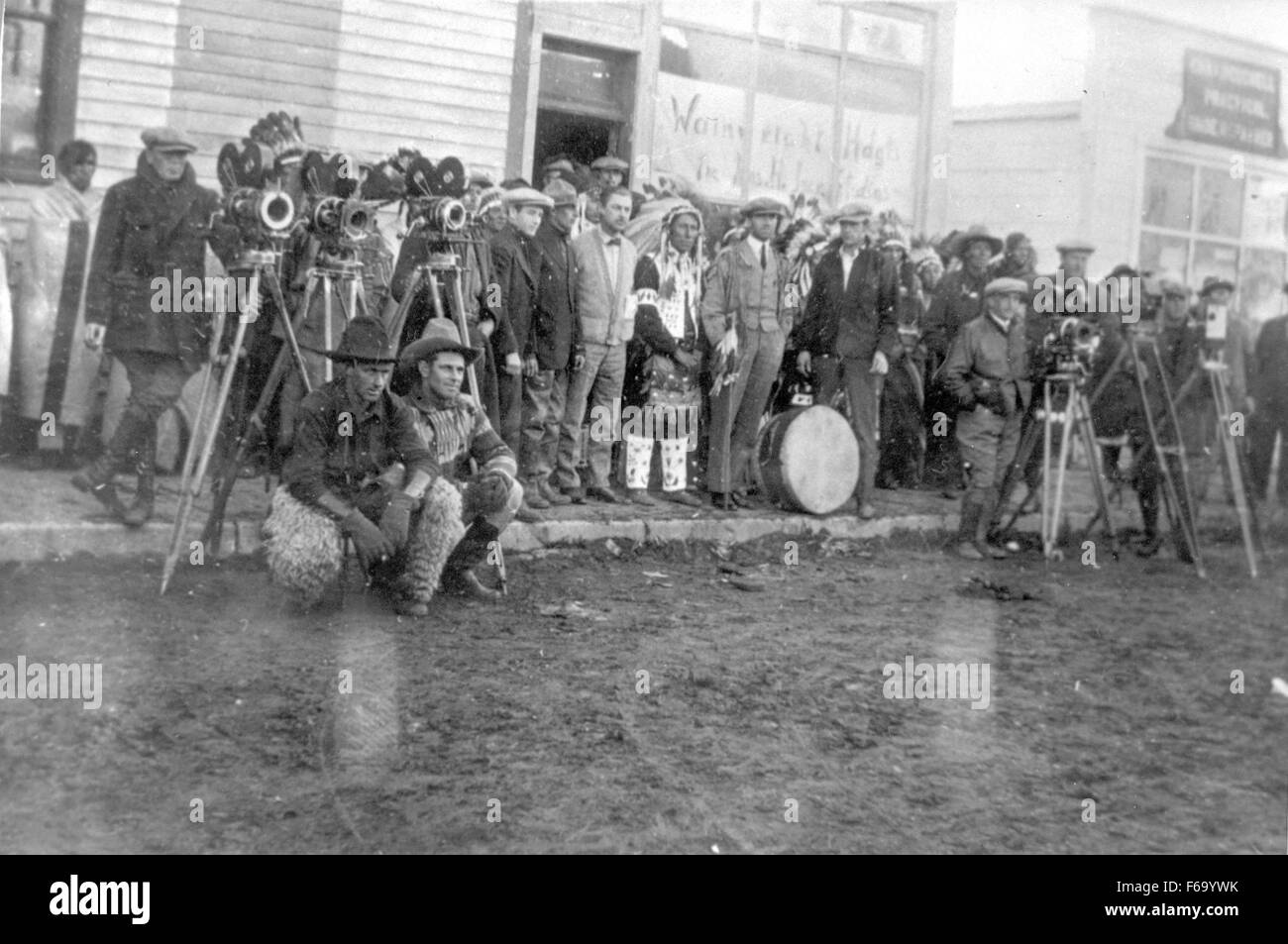 The cast and crew of *The Thundering Herd*, a film set in the early ...