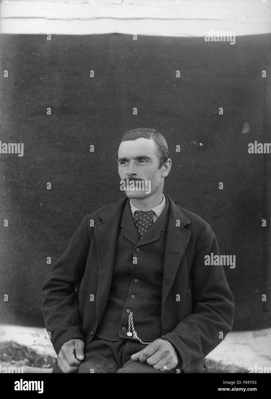 A portrait of Robert Brebner, an individual captured in an early 20th ...