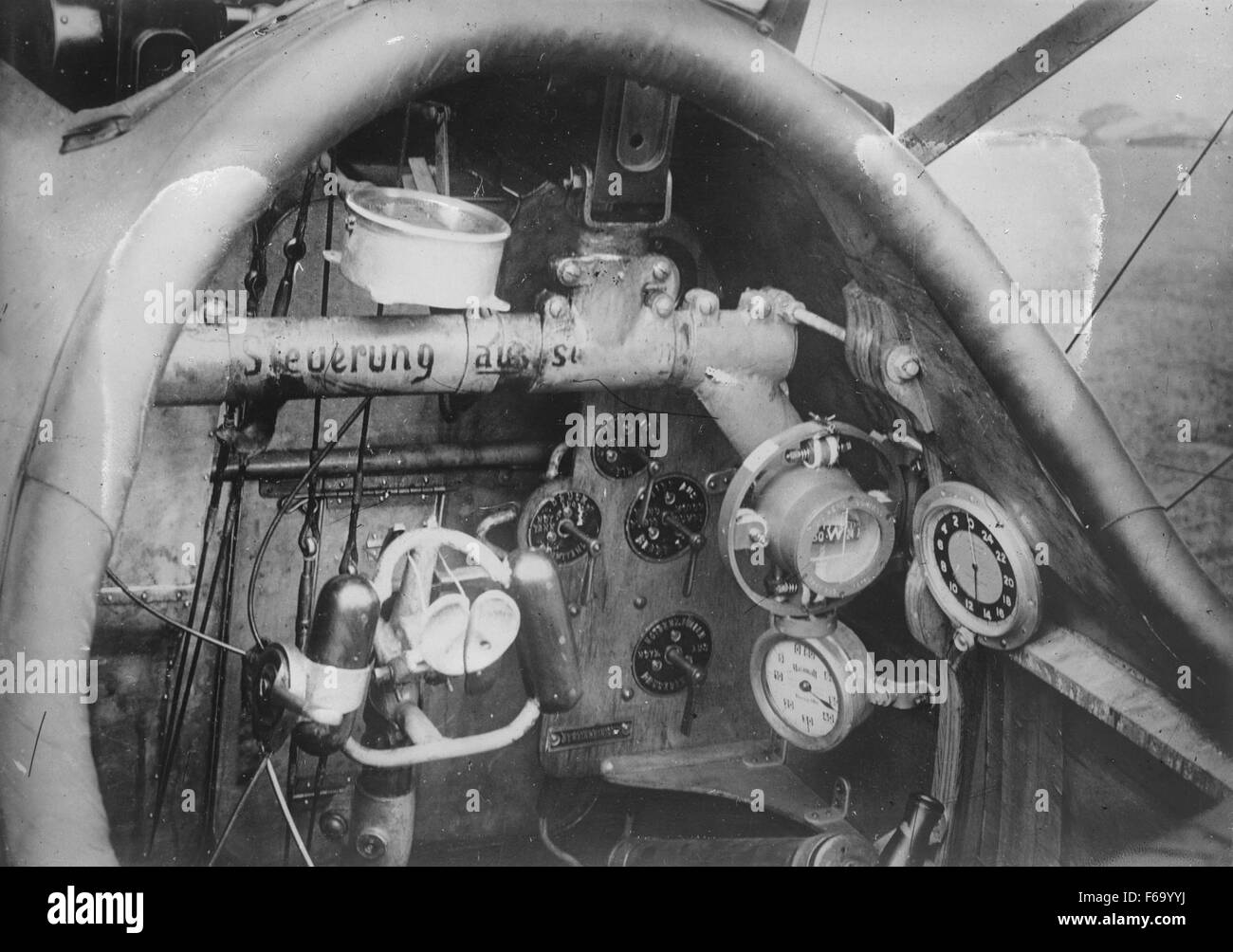 A training slide shows the interior of a German military aircraft ...