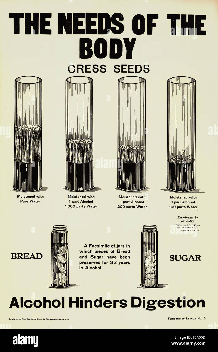 This temperance poster from Alberta, Canada, promotes the prohibition ...