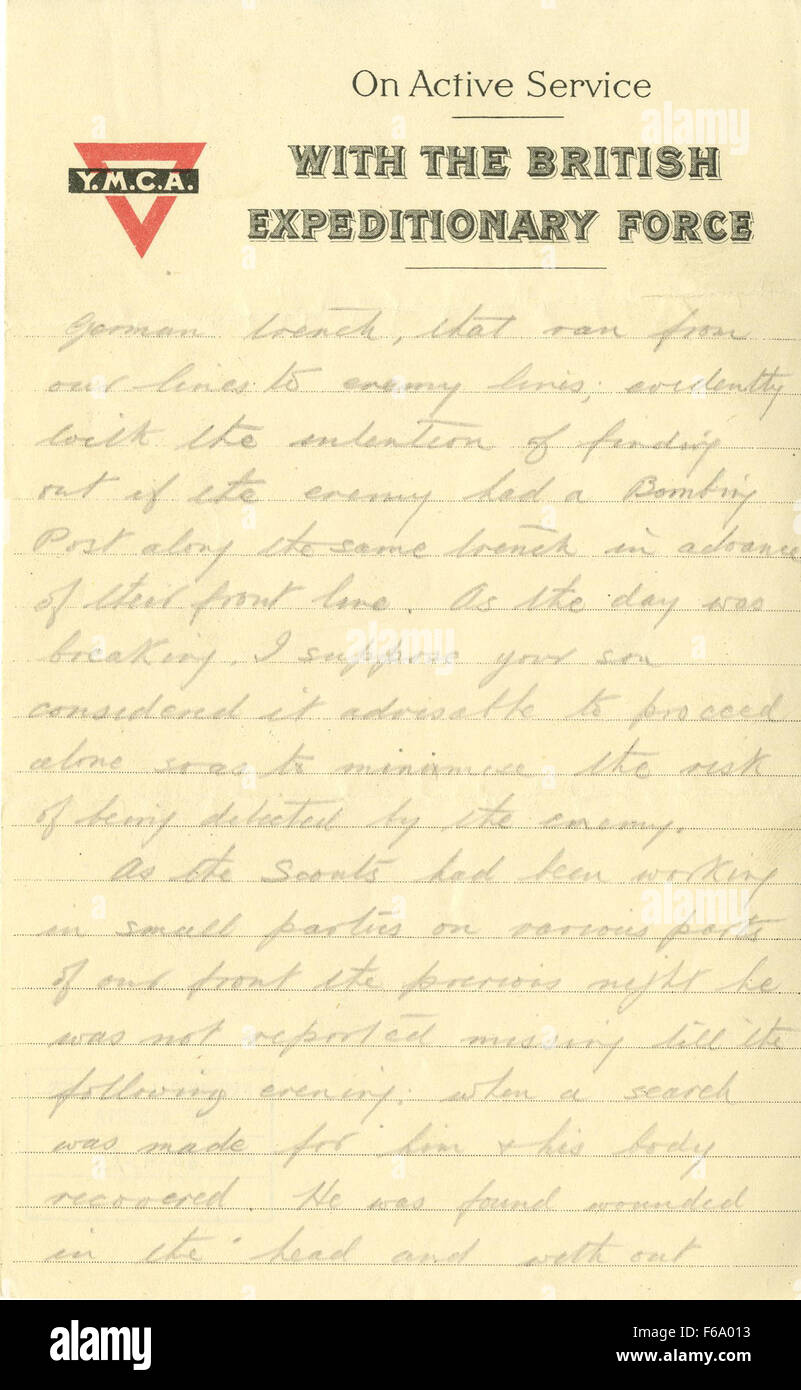 This letter of condolence, written by Sergeant Leslie Rawlinson, offers ...