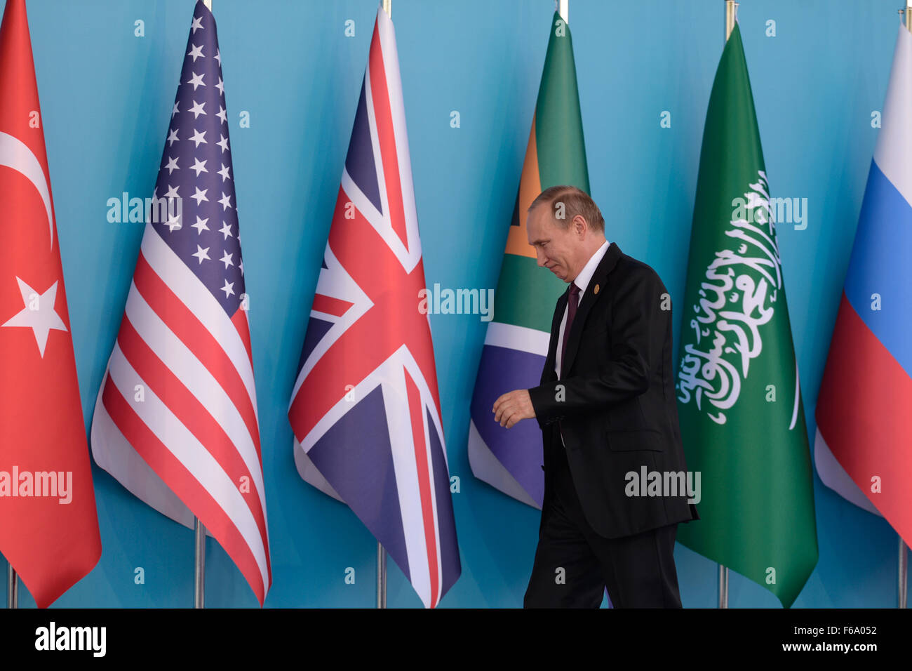 Antalya, Turkey. 15th Nov, 2015. Russian President Vladimir Putin ...