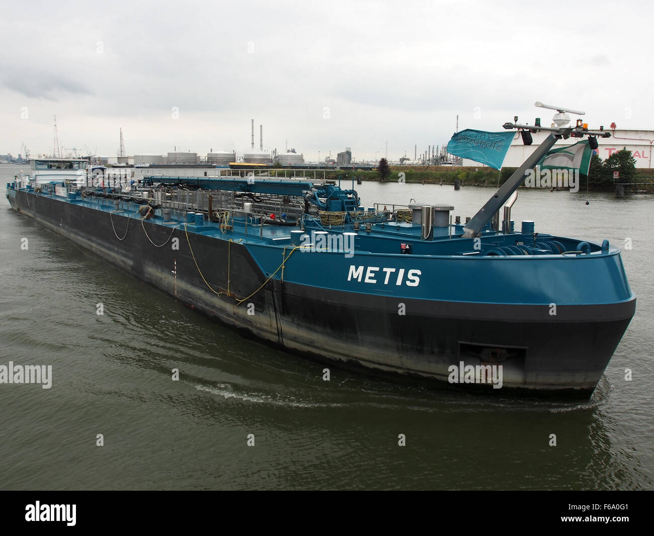 Metis, a container ship, is docked at the Van Cauwelaertsluis in the ...