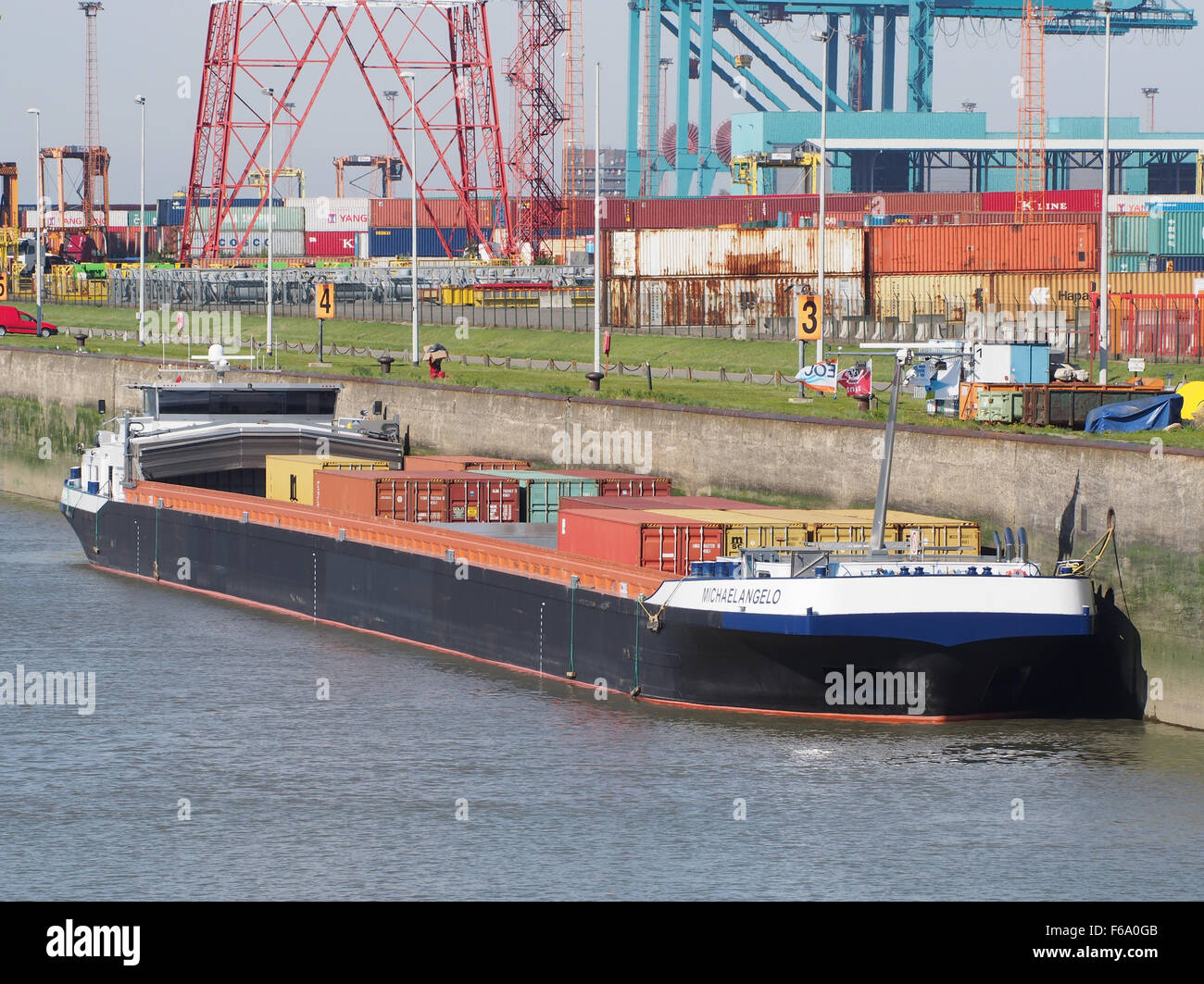Michaelangelo (ship, 2008), ENI 02329759, Port of Antwerp Stock Photo ...