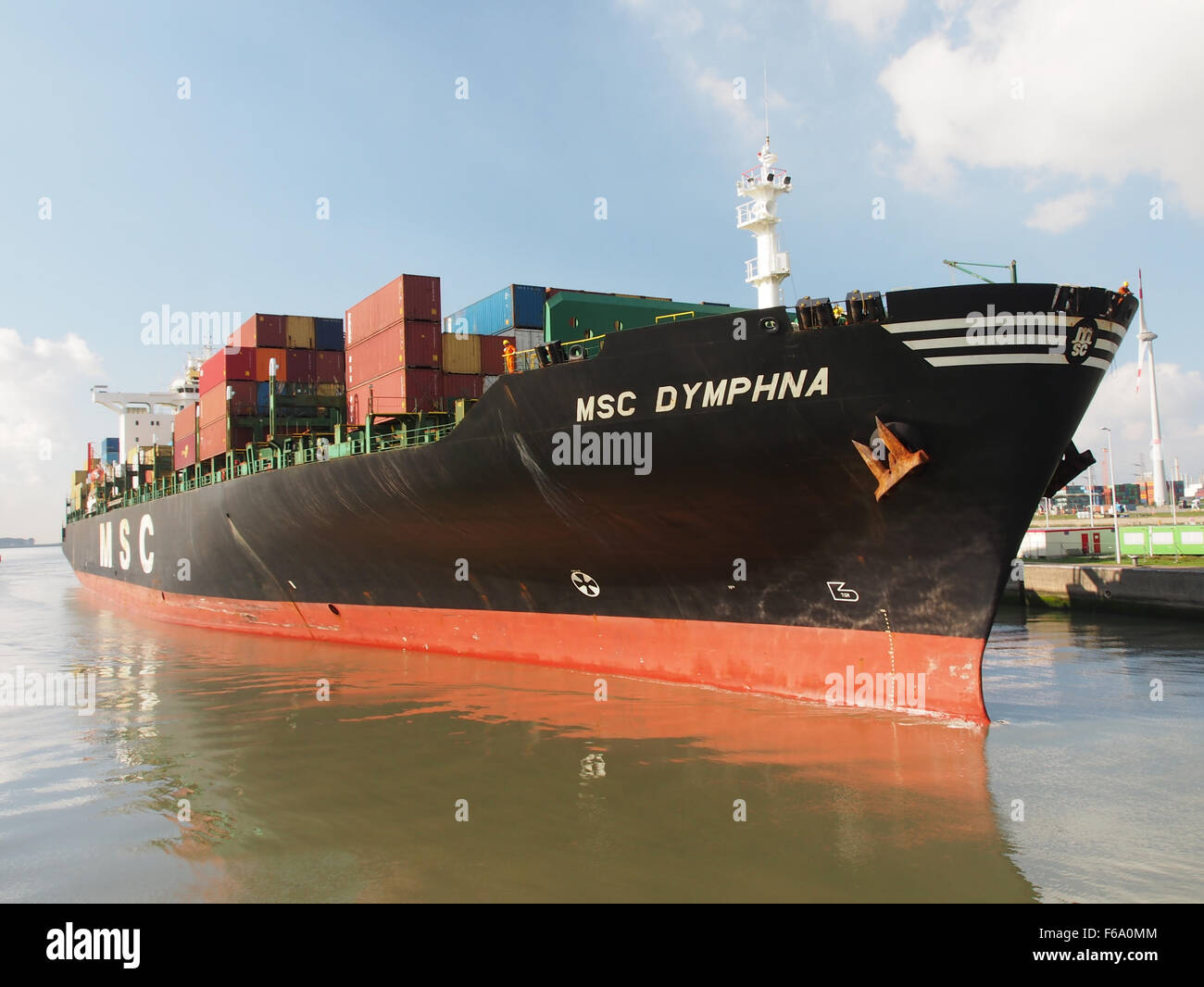 MSC Dymphna, built in 1996 and registered with IMO 9110391, operates at ...