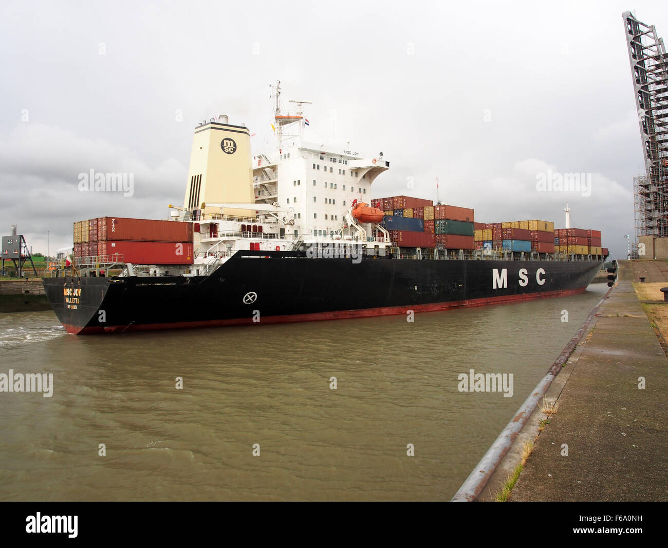 MSC Joy - IMO 9039250, Zandvlietsluis, Port of Antwerp pic6 Stock Photo - Alamy