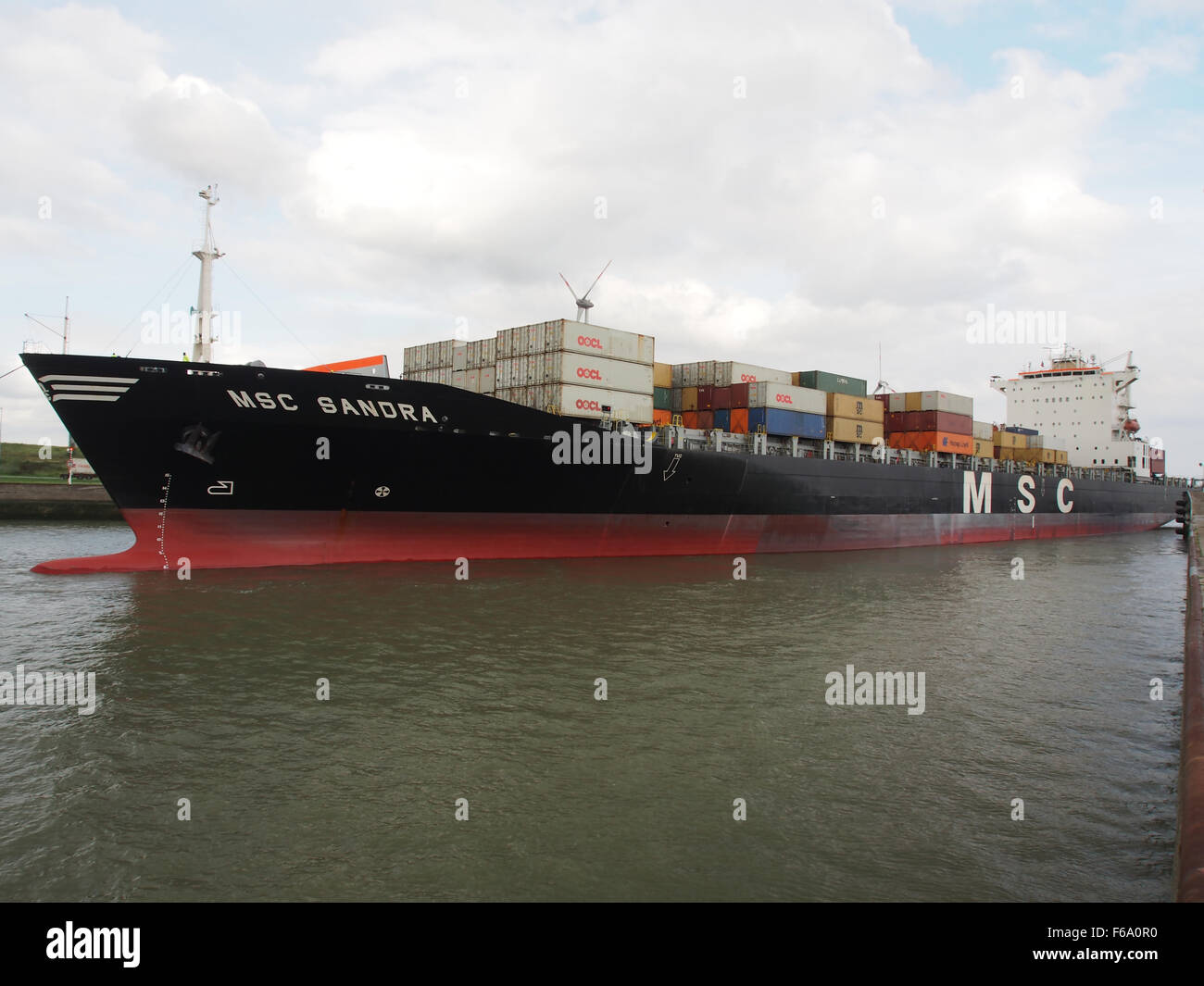 MSC Sandra, built in 2000 and identified by IMO 9203954, operates in ...