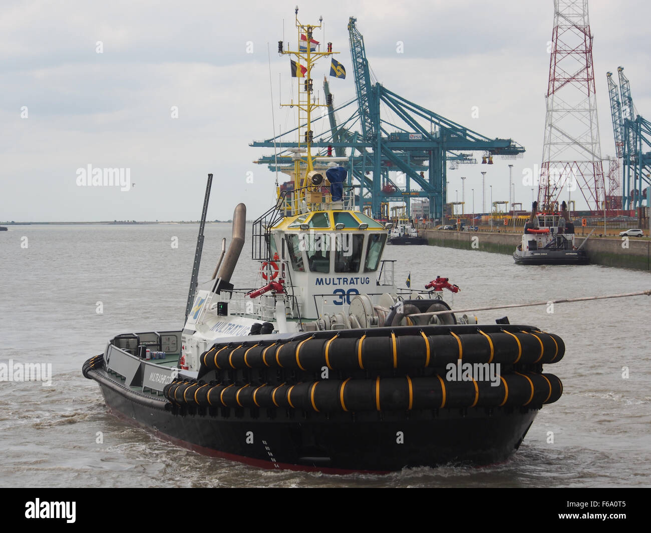 The MULTRATUG 30, identified by IMO 9695482, is a tugboat operating in the Port of Antwerp ...