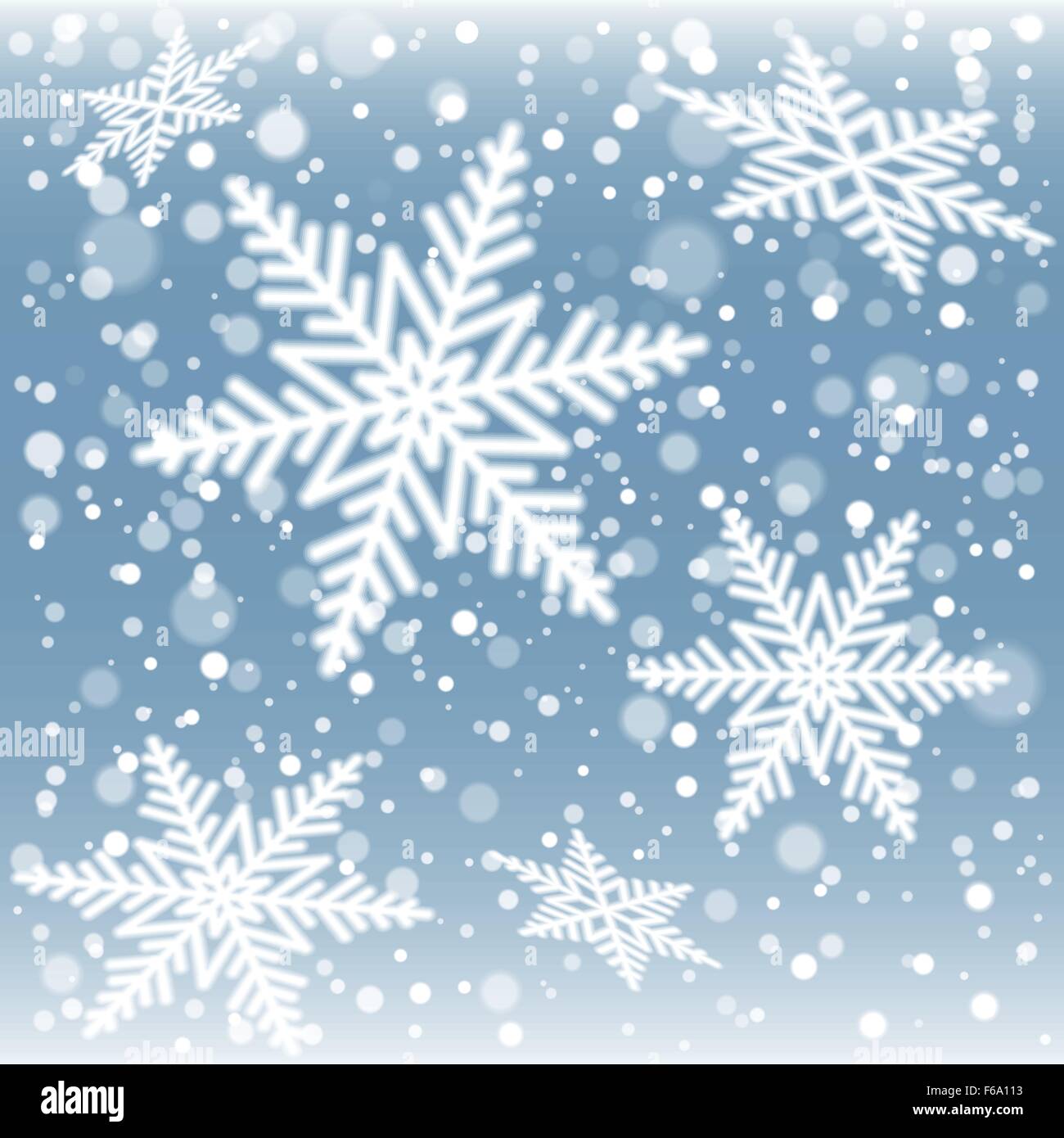 Silver snowflakes on blue Stock Vector Images - Alamy