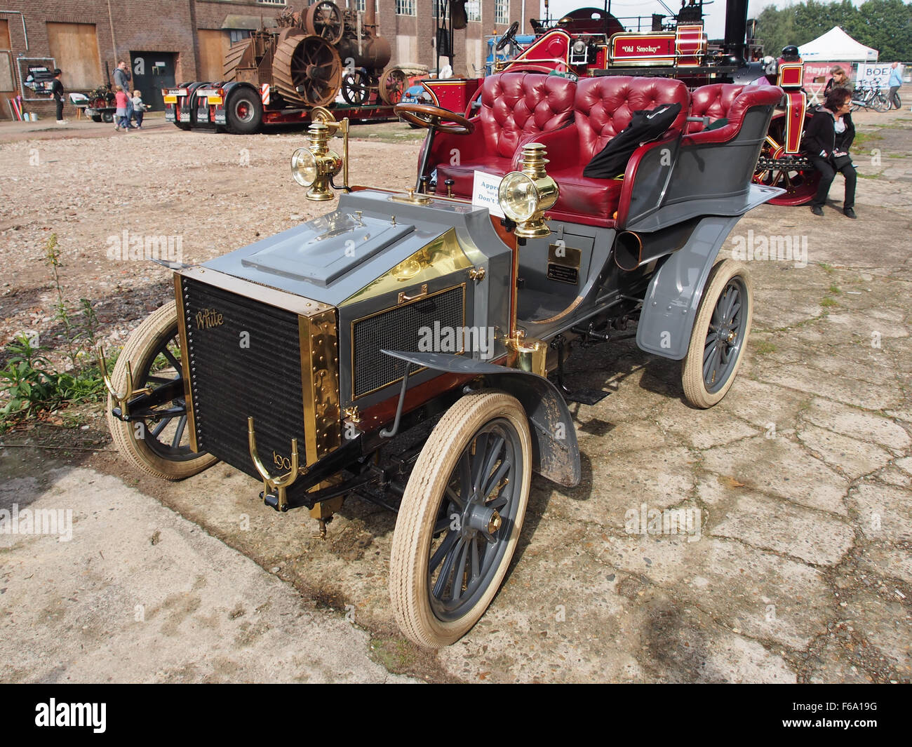 A 1904 White steam-powered vehicle displayed at Oisterwijkste ...