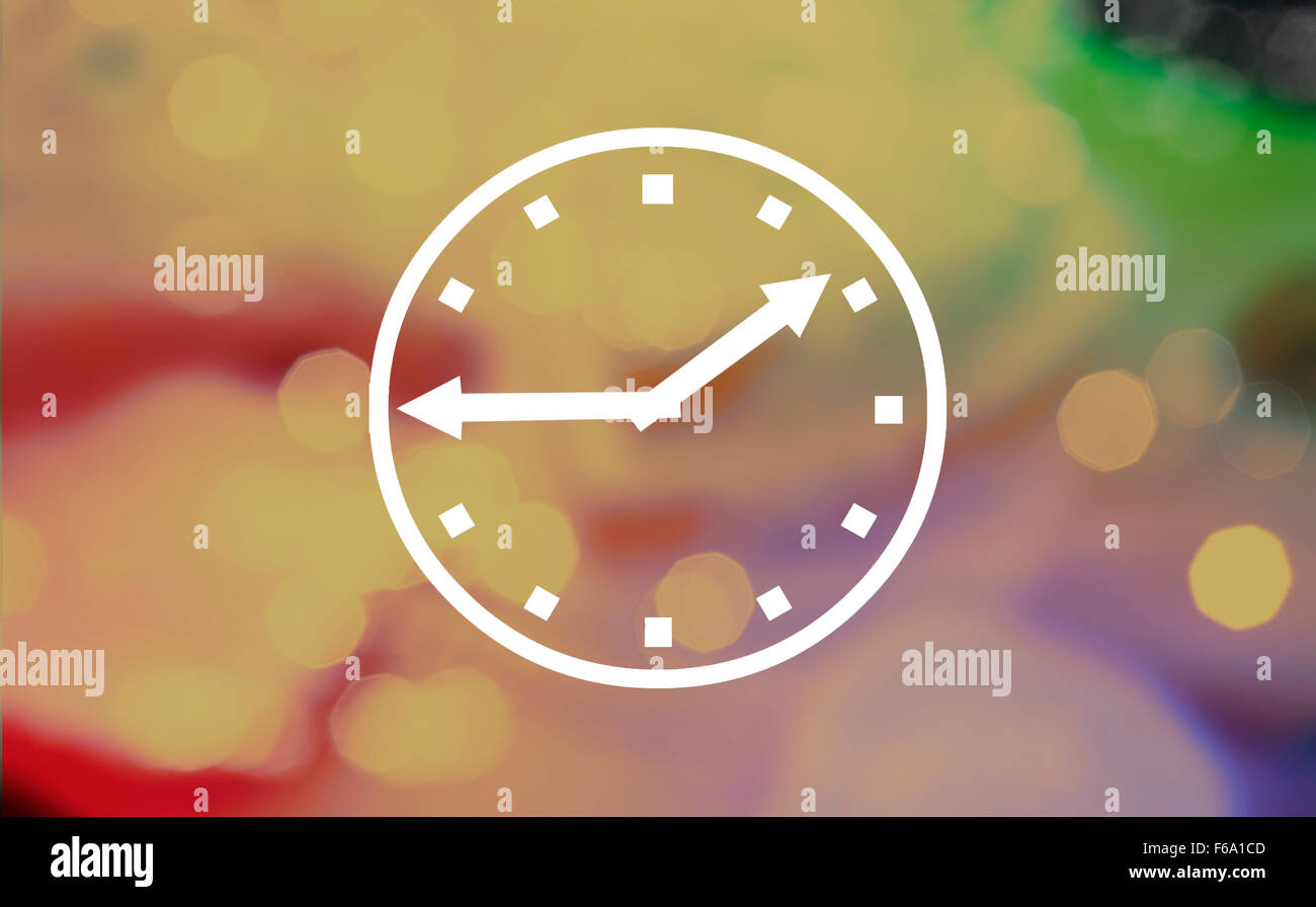 Abstract light bokeh clocks quarter to two Stock Photo - Alamy