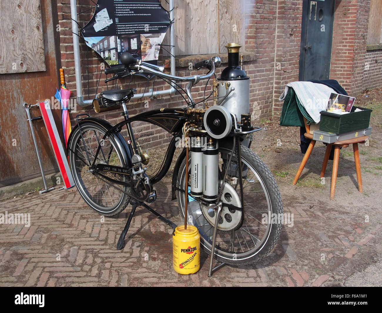 A propane-powered bicycle by John van de Riet, exhibited at ...