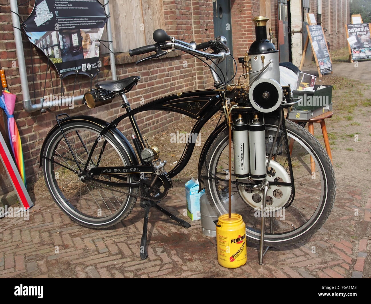 A propane-powered bicycle by John van de Riet, displayed at the ...