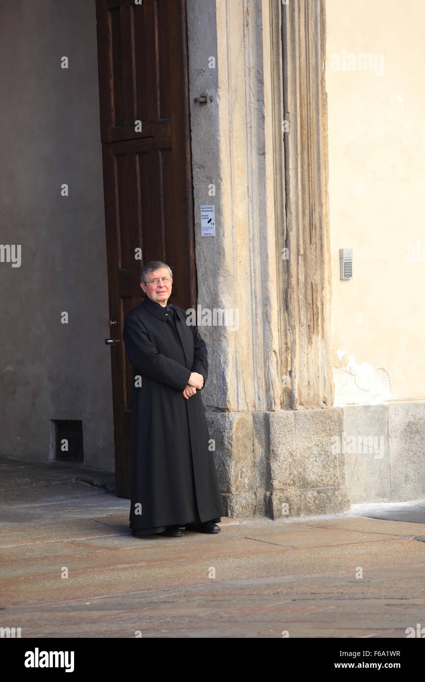 Italian priest Milan Stock Photo - Alamy