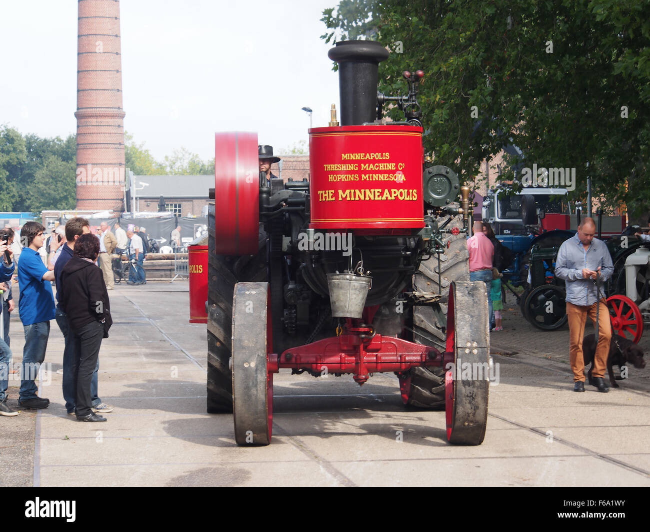 The Minneapolis threshing machine, manufactured by the Minneapolis ...