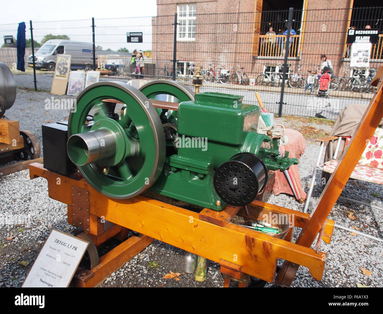 A Trygg 3.5hp engine on display at Oisterwijkste Stoomdagen 2015 ...