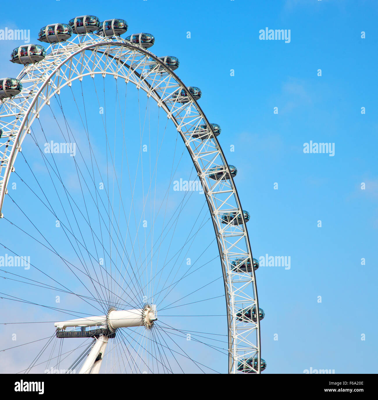 london eye in the spring sky and white clouds Stock Photo - Alamy