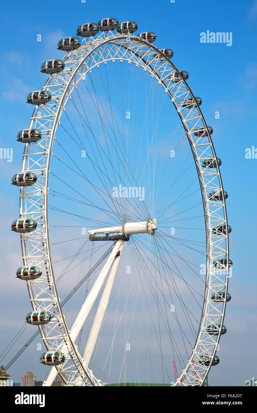 london eye in the spring sky and white clouds Stock Photo - Alamy