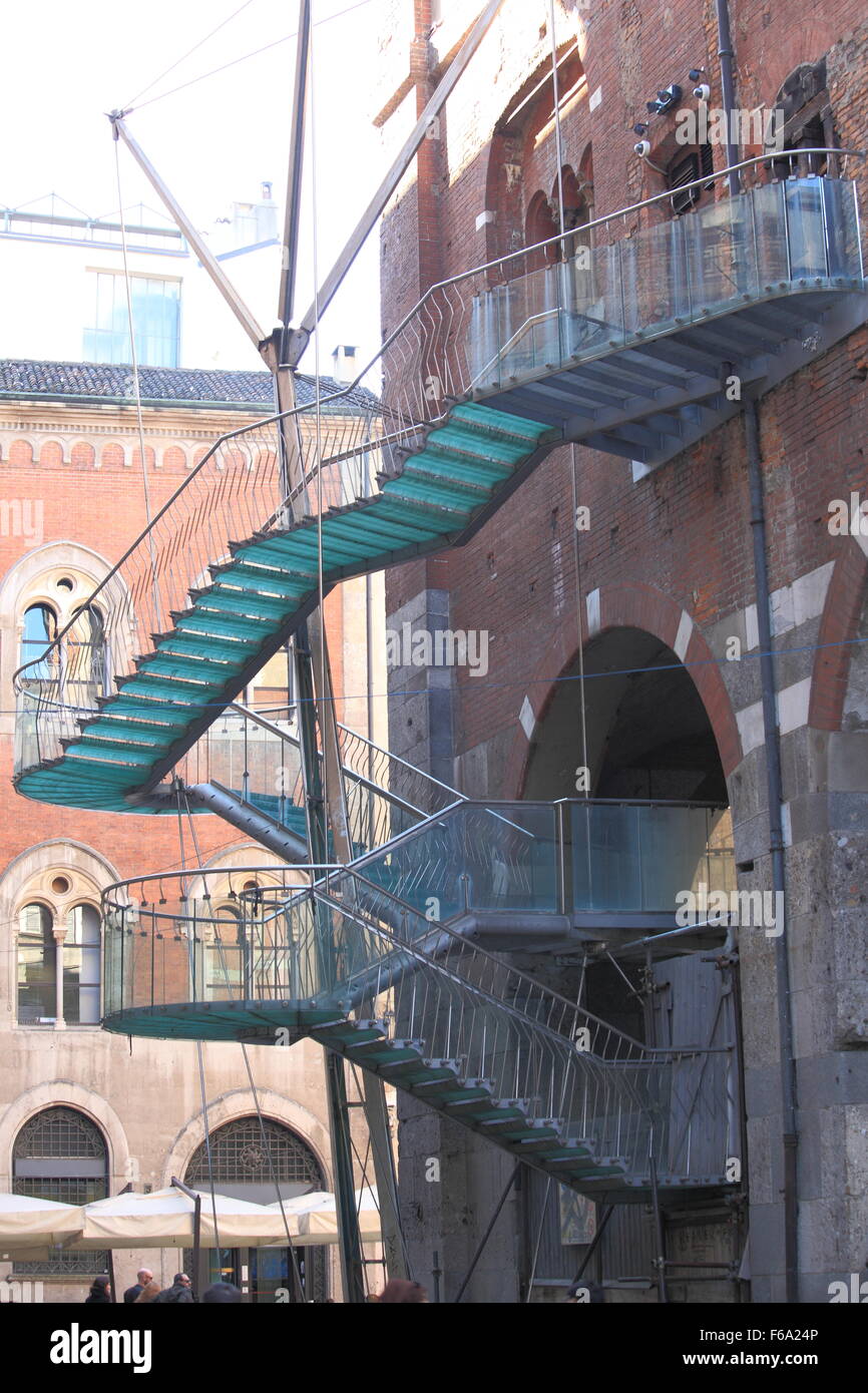 staircase in Milan Stock Photo - Alamy