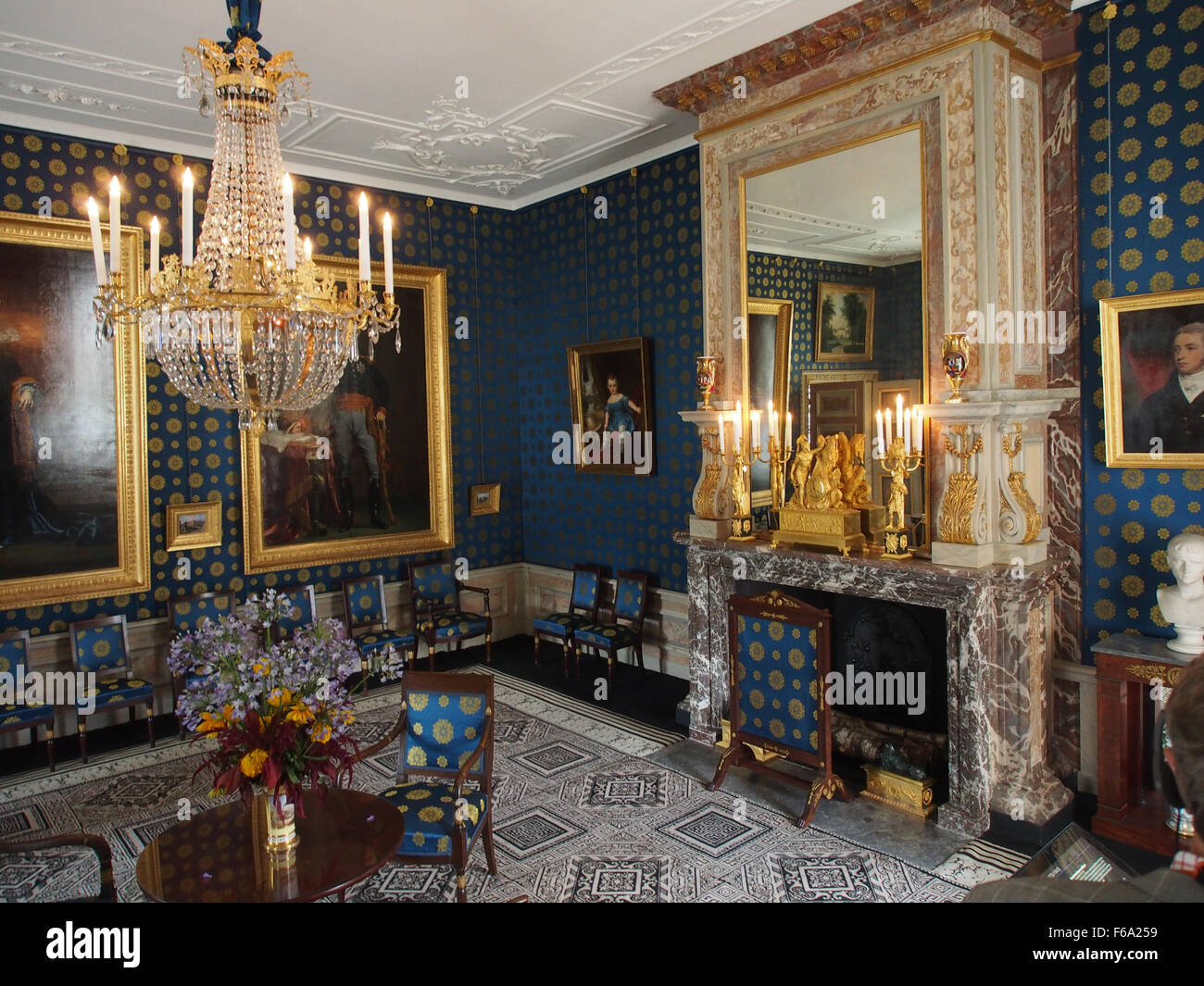 An interior shot of Paleis Het Loo, highlighting the elegance of royal ...