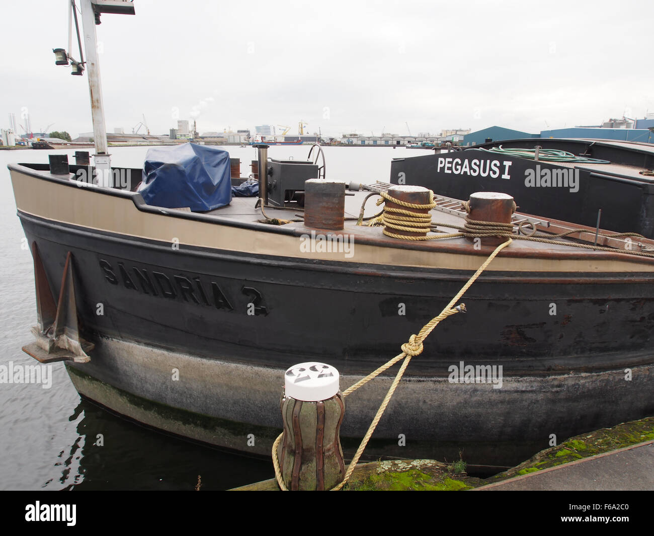 The Pegasus I, a vessel built in 1958, is docked at the Port of ...