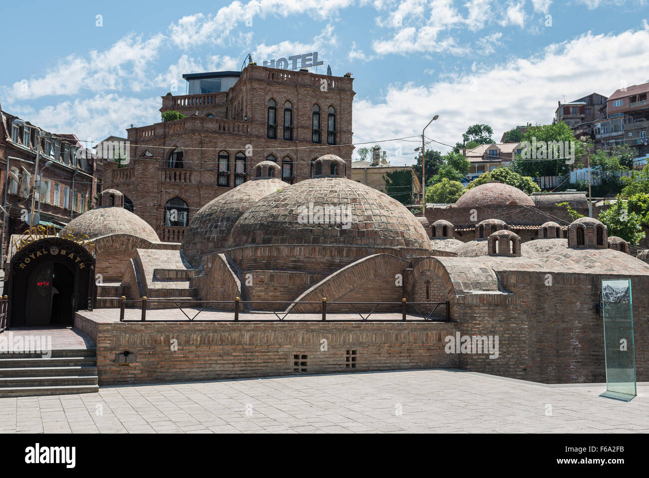 Public sulphur baths in Abanotubani district in Tbilisi, Georgia Stock ...