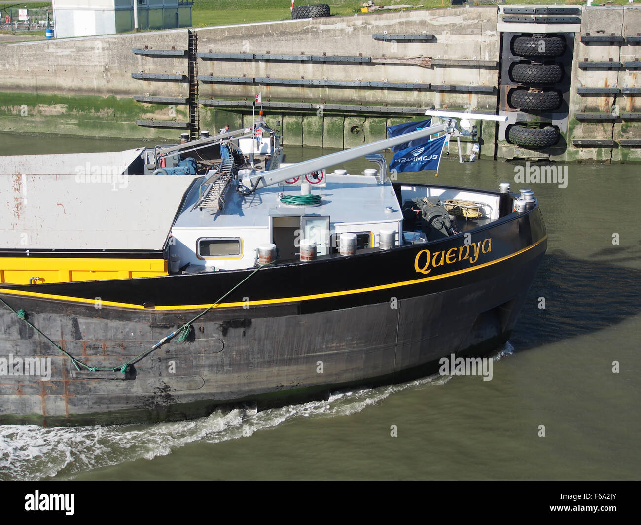The Quenya, a container ship from 2000, with IMO number 06105080, is ...