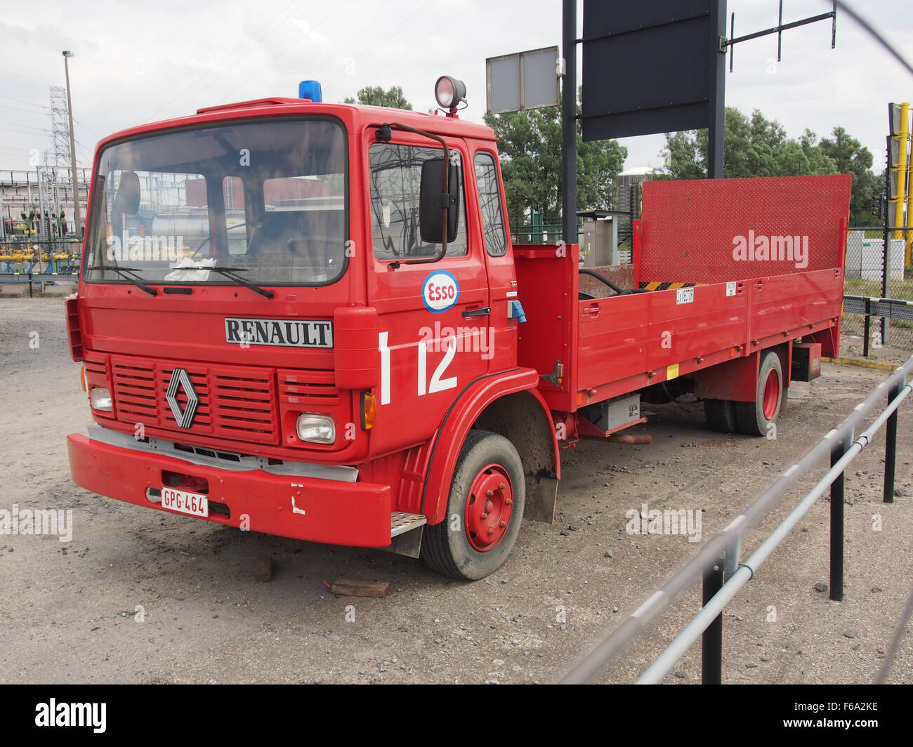 A Renault fire engine from Esso, photographed in Antwerp, showcasing ...