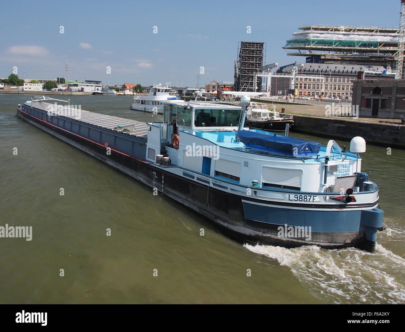 Reynald is a vessel navigating through Royerssluis in the Port of ...