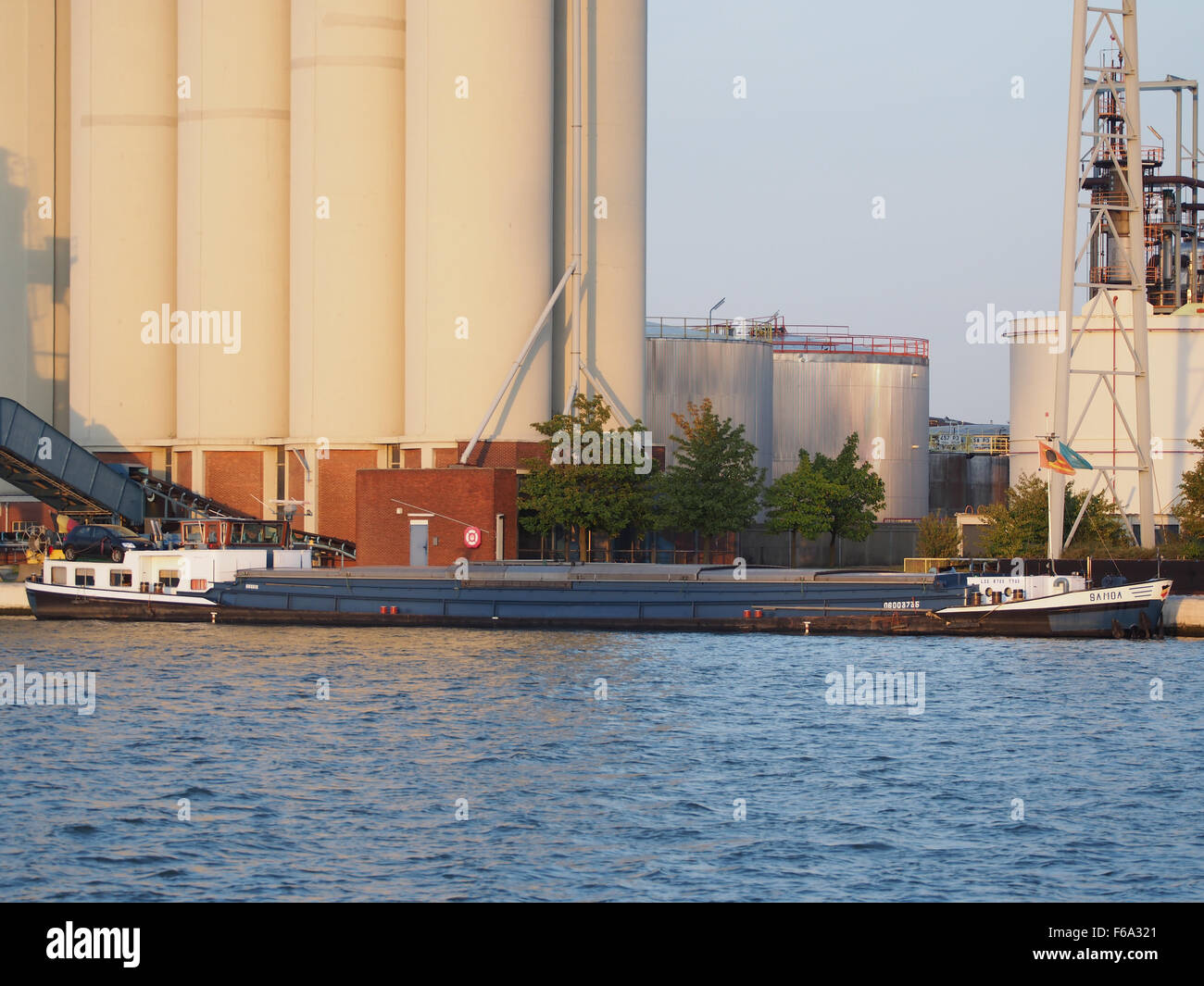 The Samoa, an oil tanker and container ship, is docked at the Port of ...