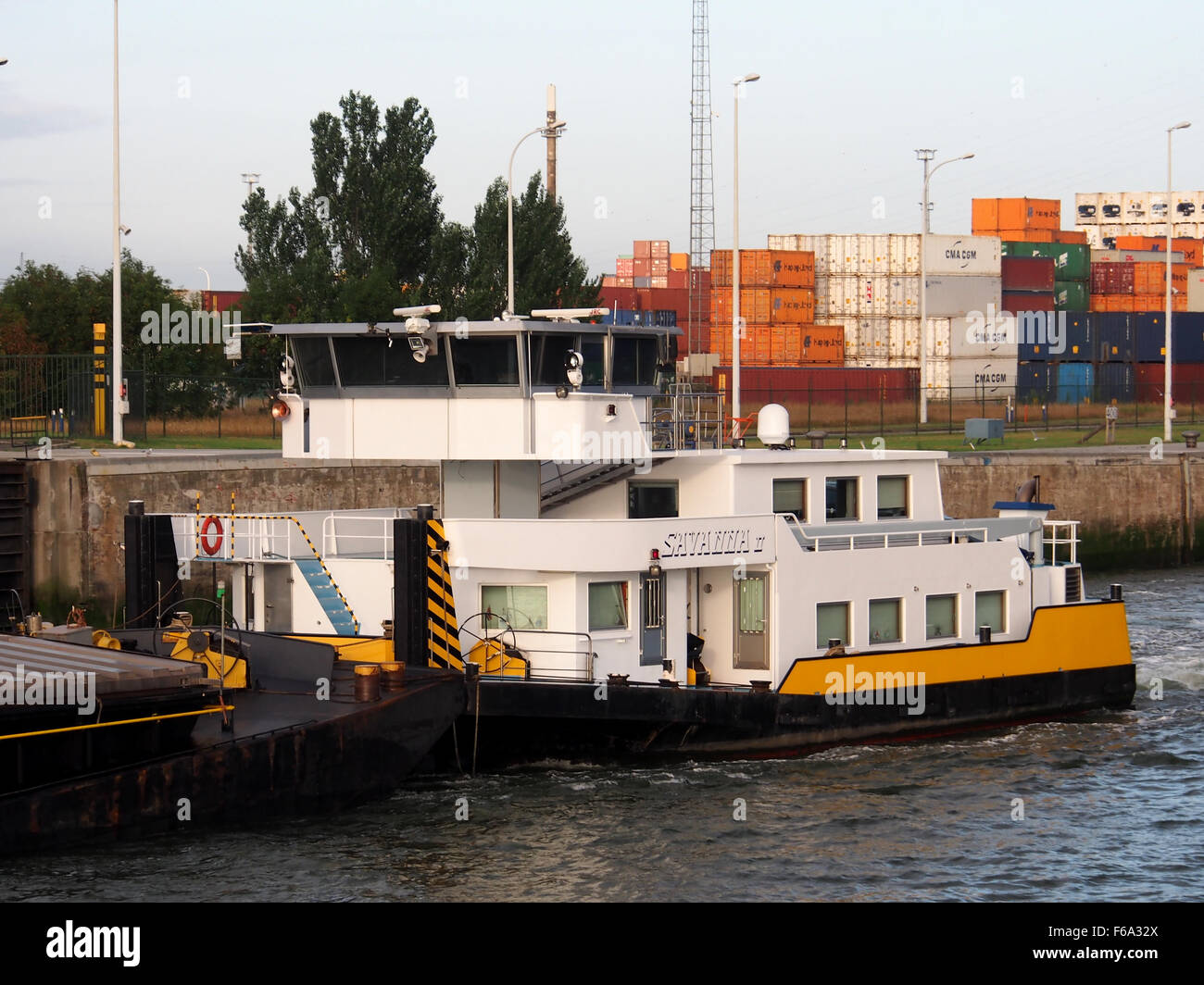 The Savanna II, a container ship, departs Berendrechtlock at the Port ...