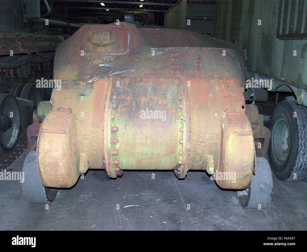 A Sherman tank body on display at Maaldrift, offering a glimpse into ...