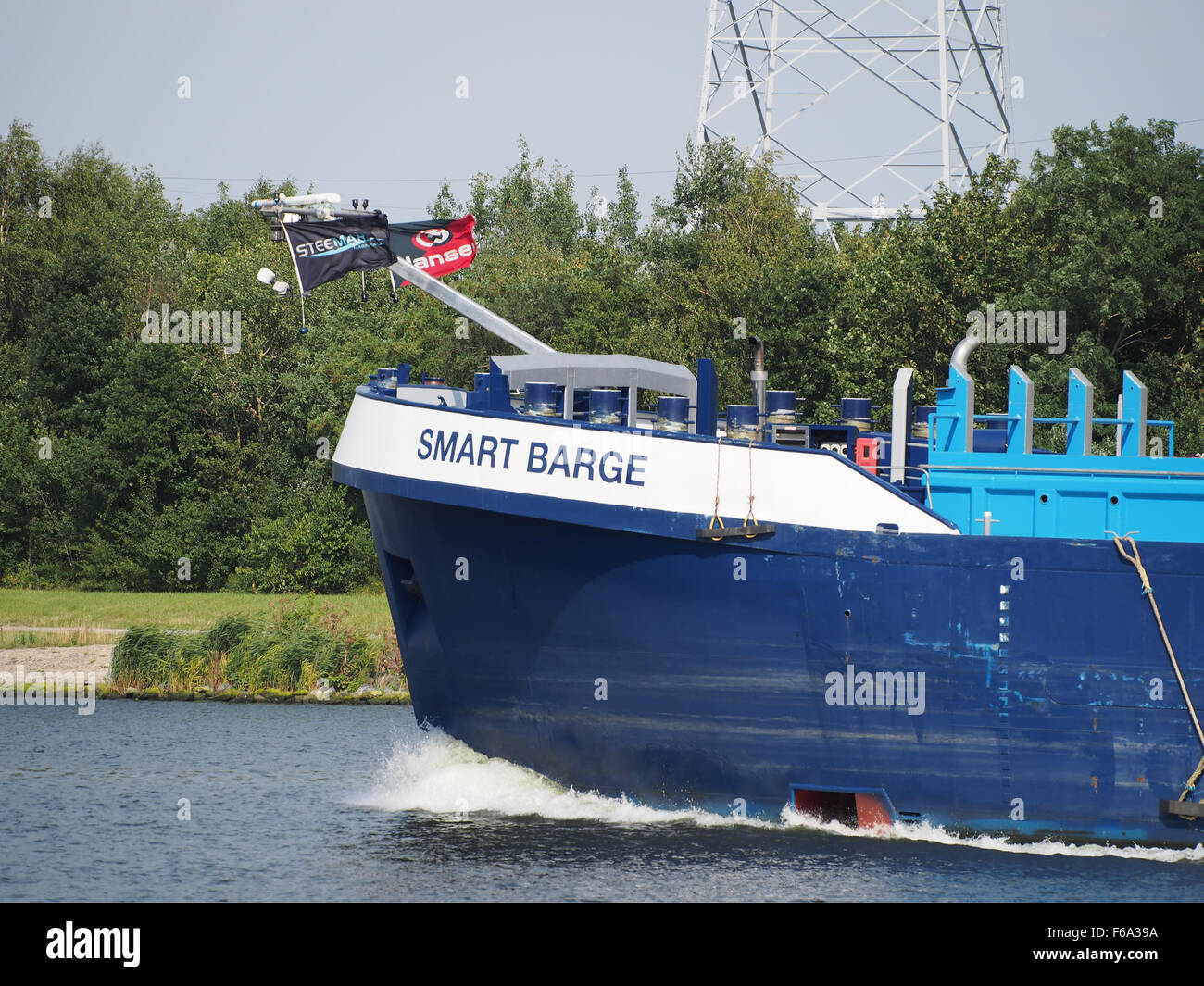 The Smart Barge, identified by ENI 02330036, is a vessel operating ...