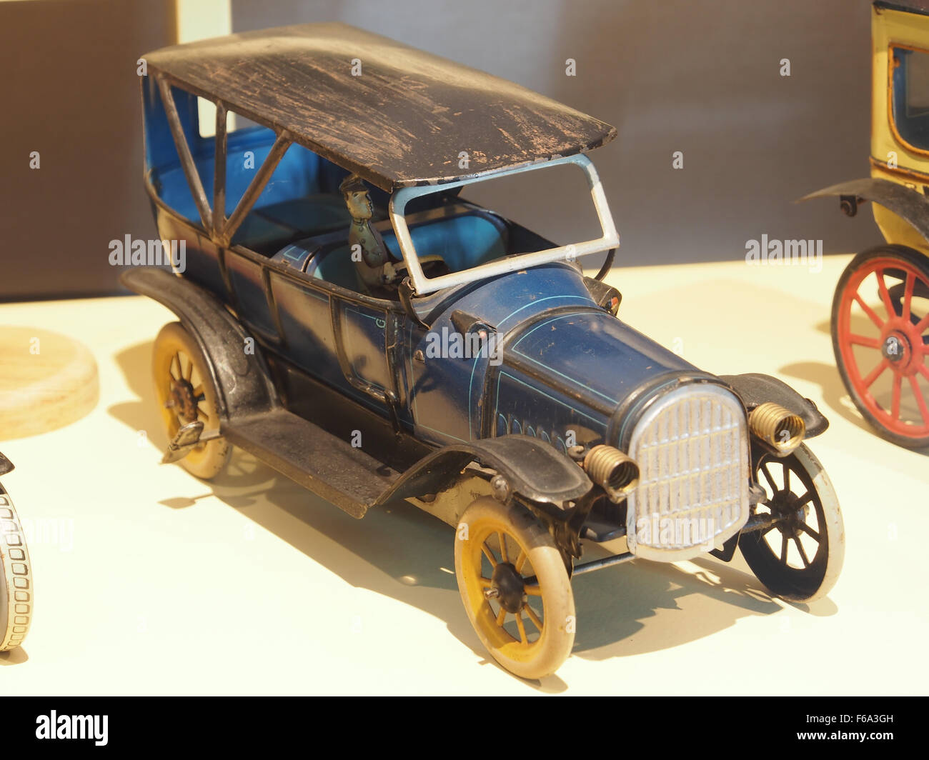 A tin toy car from the Speelgoedmuseum Deventer, part of the collection ...
