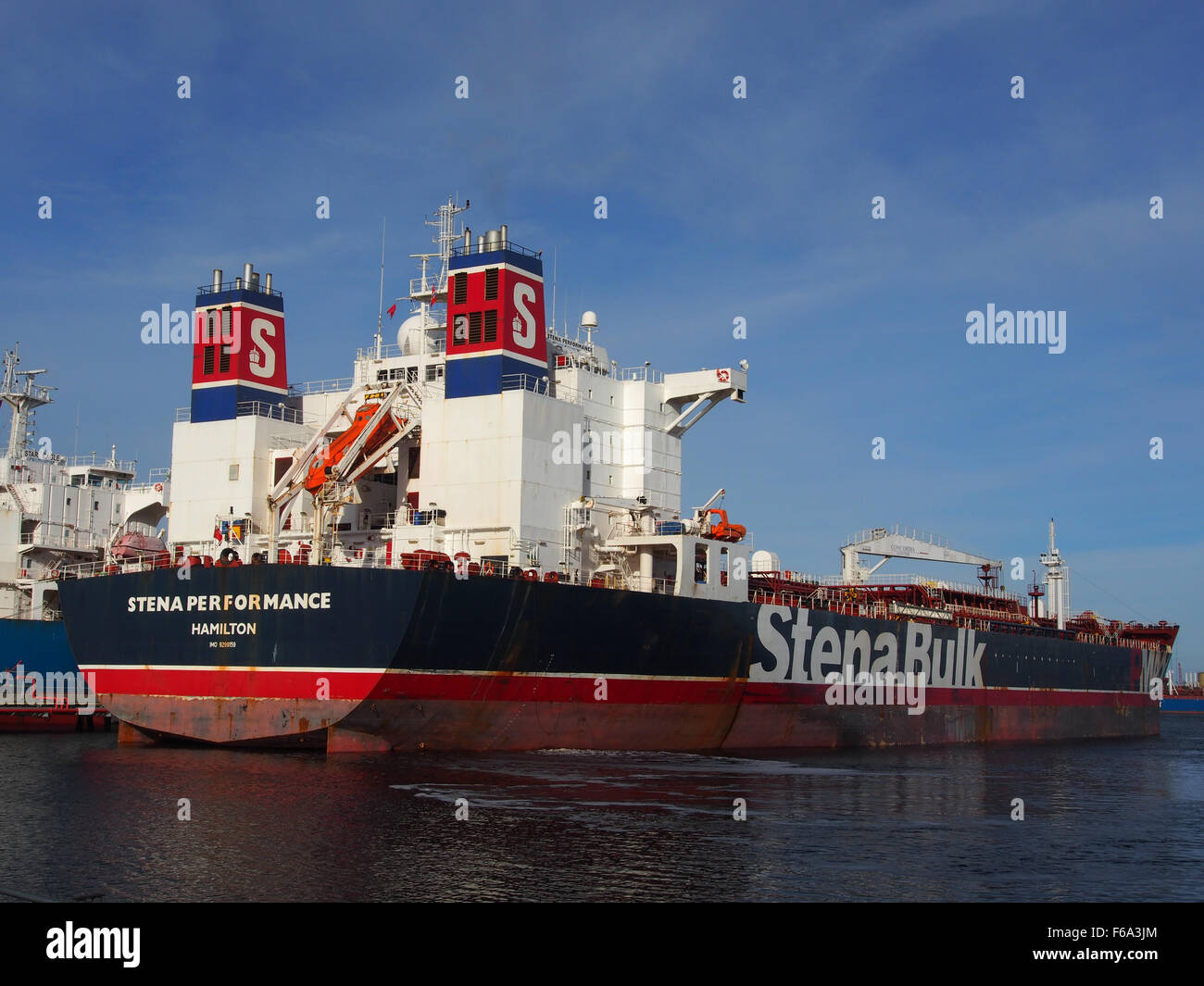 The Stena Performance, built in 2006 and identified by IMO 9299159 ...