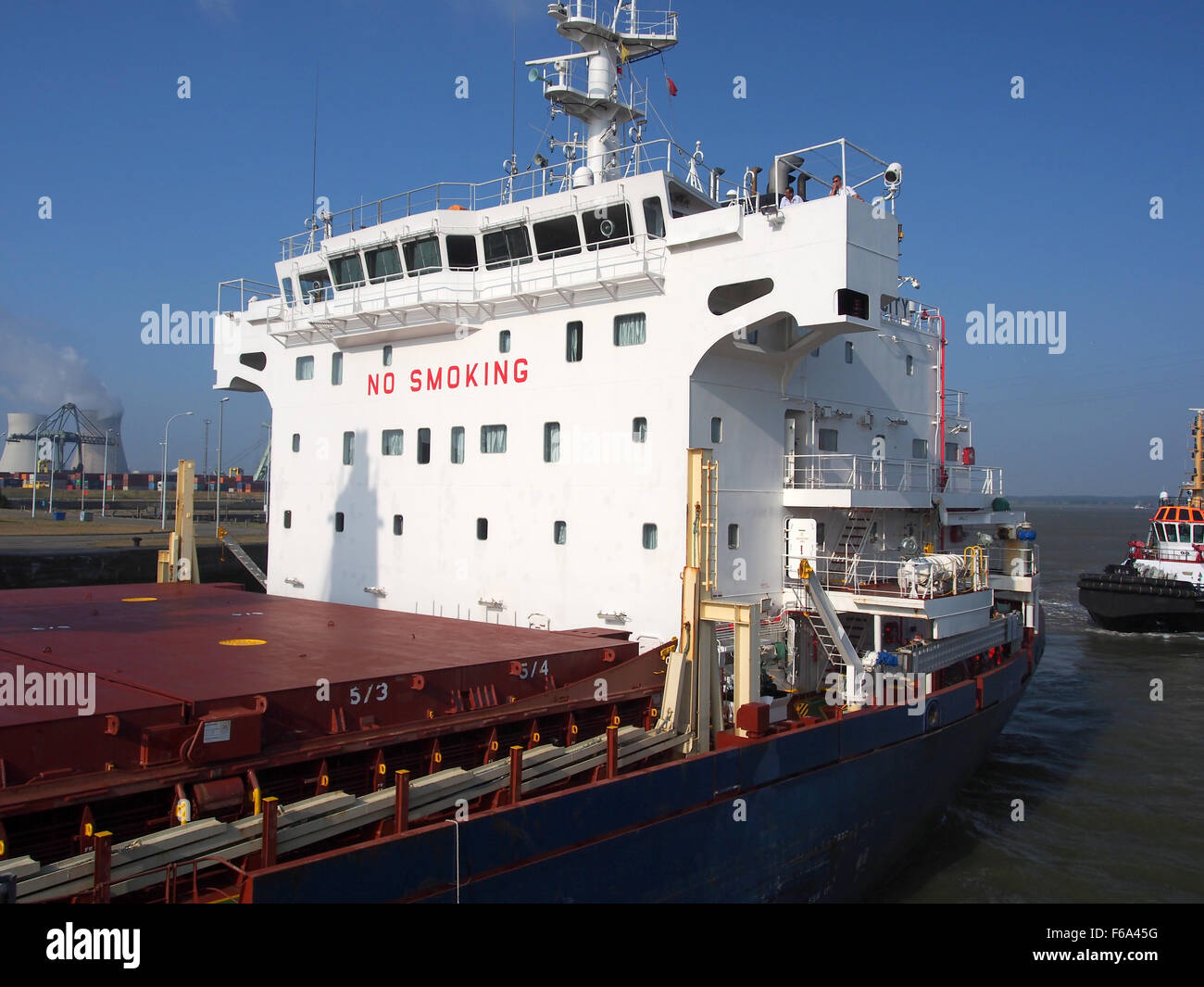Tenacity, IMO 9647887, operates in the Port of Antwerp, supporting ...