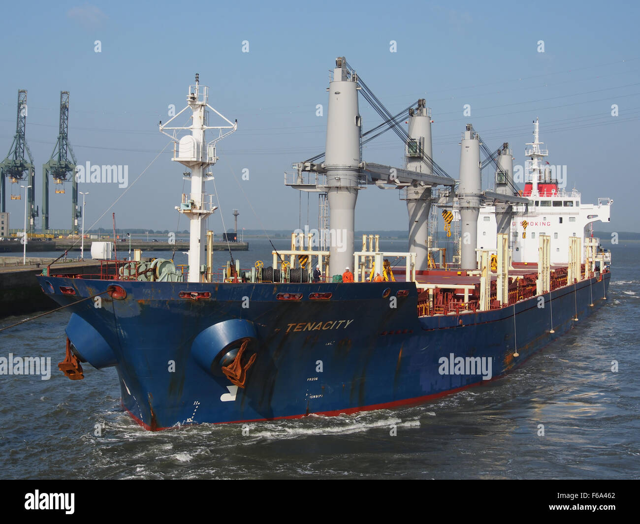 The 'Tenacity,' a container ship, operates at Port of Antwerp. It ...