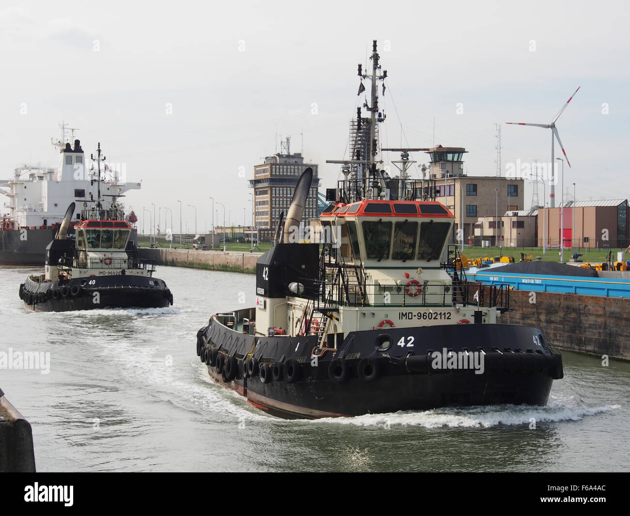 Tug 40 (IMO 9602095) and Tug 42 (IMO 9602112) are tugboats operating in ...