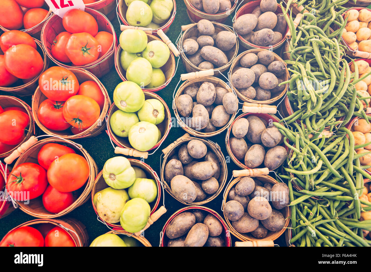 Local produce at the summer farmers market in the city Stock Photo - Alamy