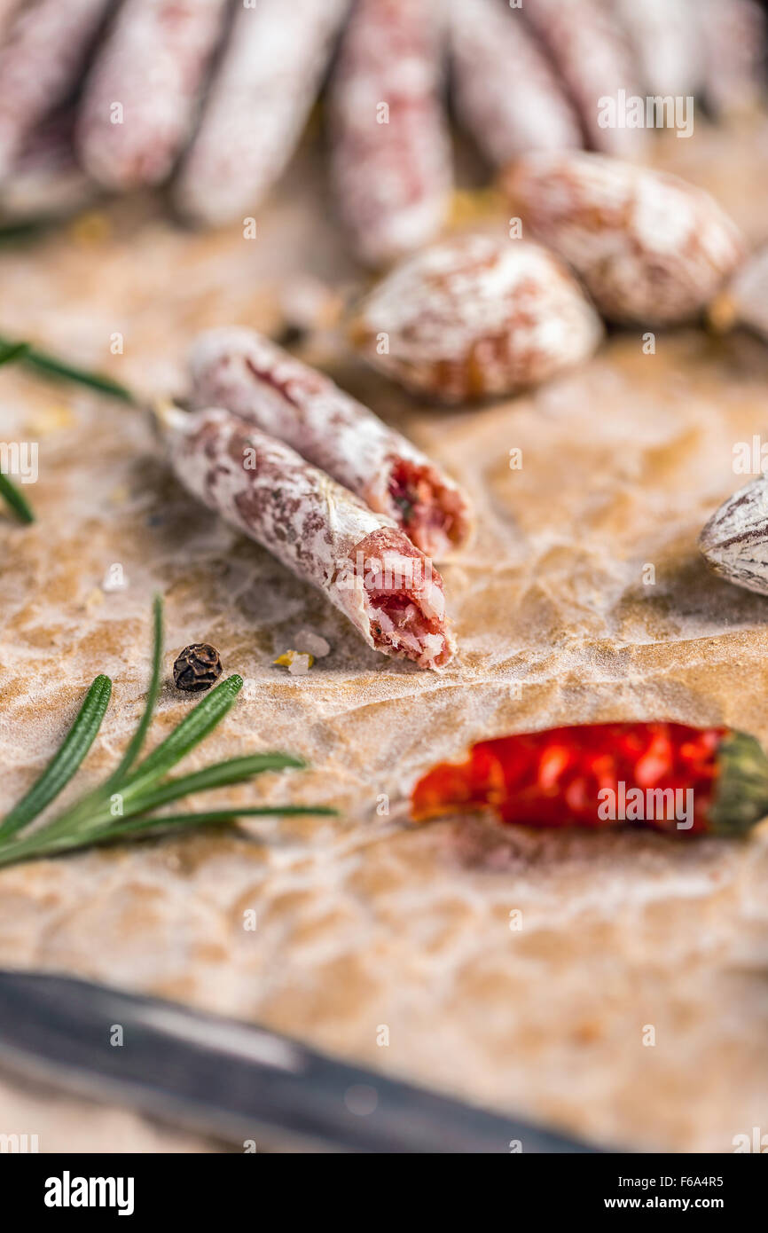 Chilli salami hi-res stock photography and images - Alamy