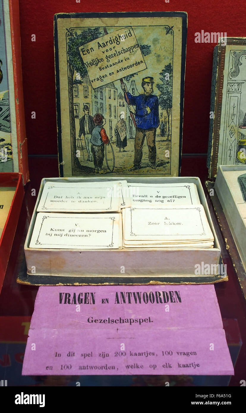 A vintage questions and answers board game, featuring trivia and ...