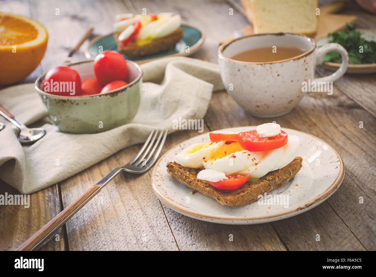 Healthy Breakfast With Tea