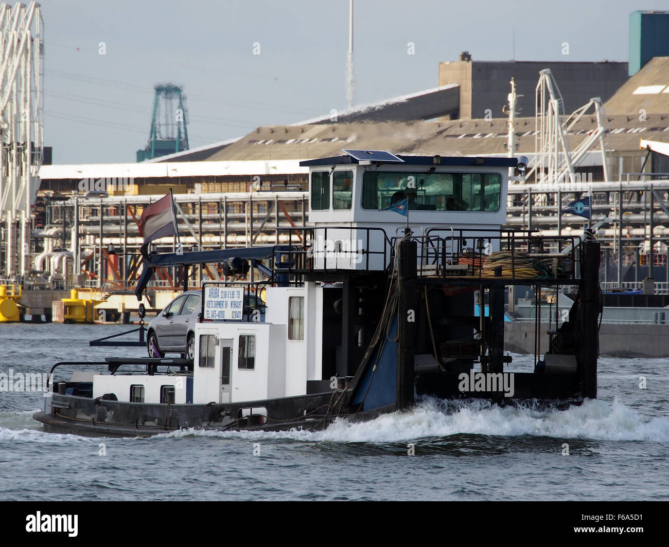 Aruba, a ship built in 1938, operates in the Port of Antwerp ...