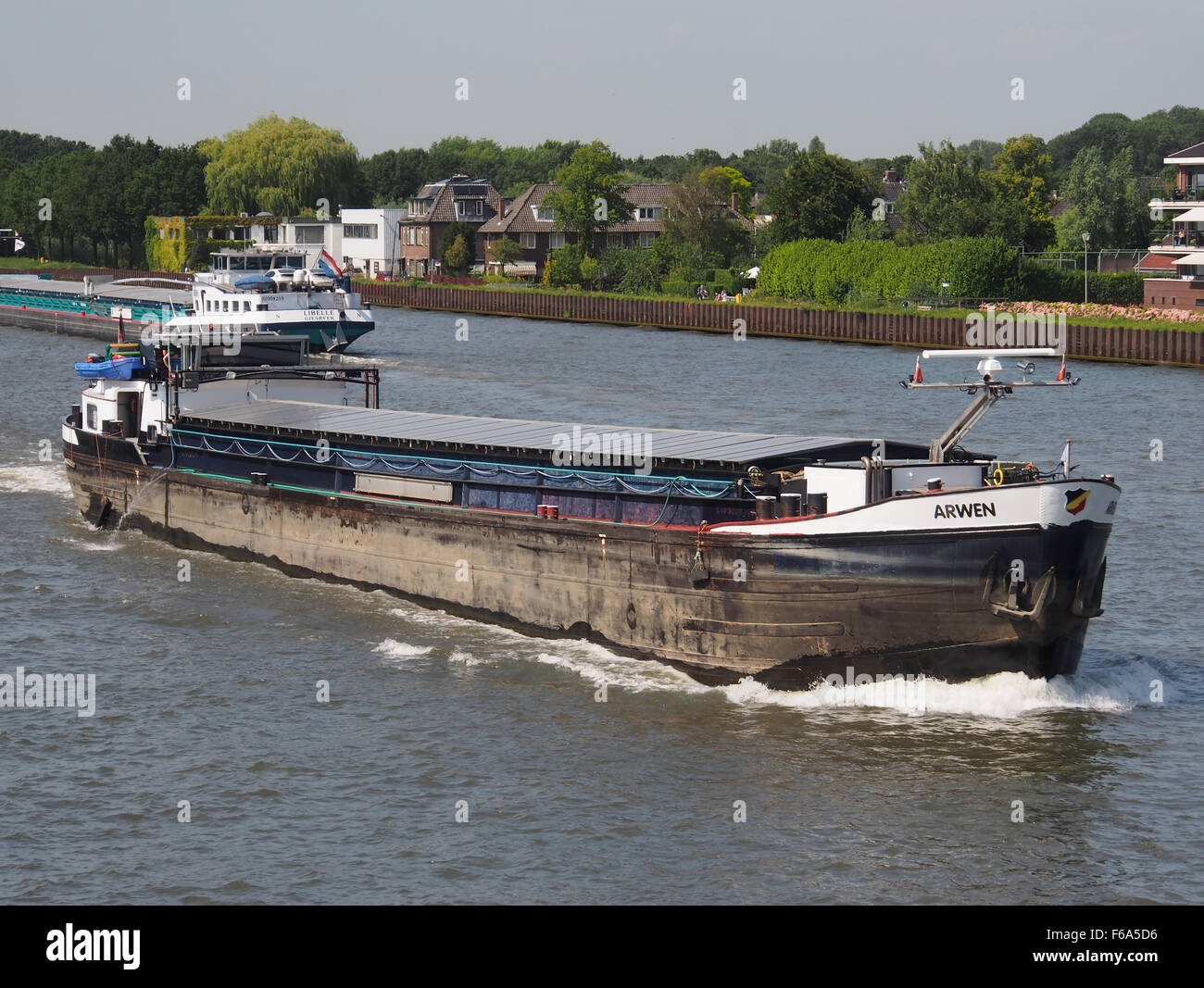 The Arwen, a ship built in 1964, operates in the Amsterdam-Rijn Canal ...