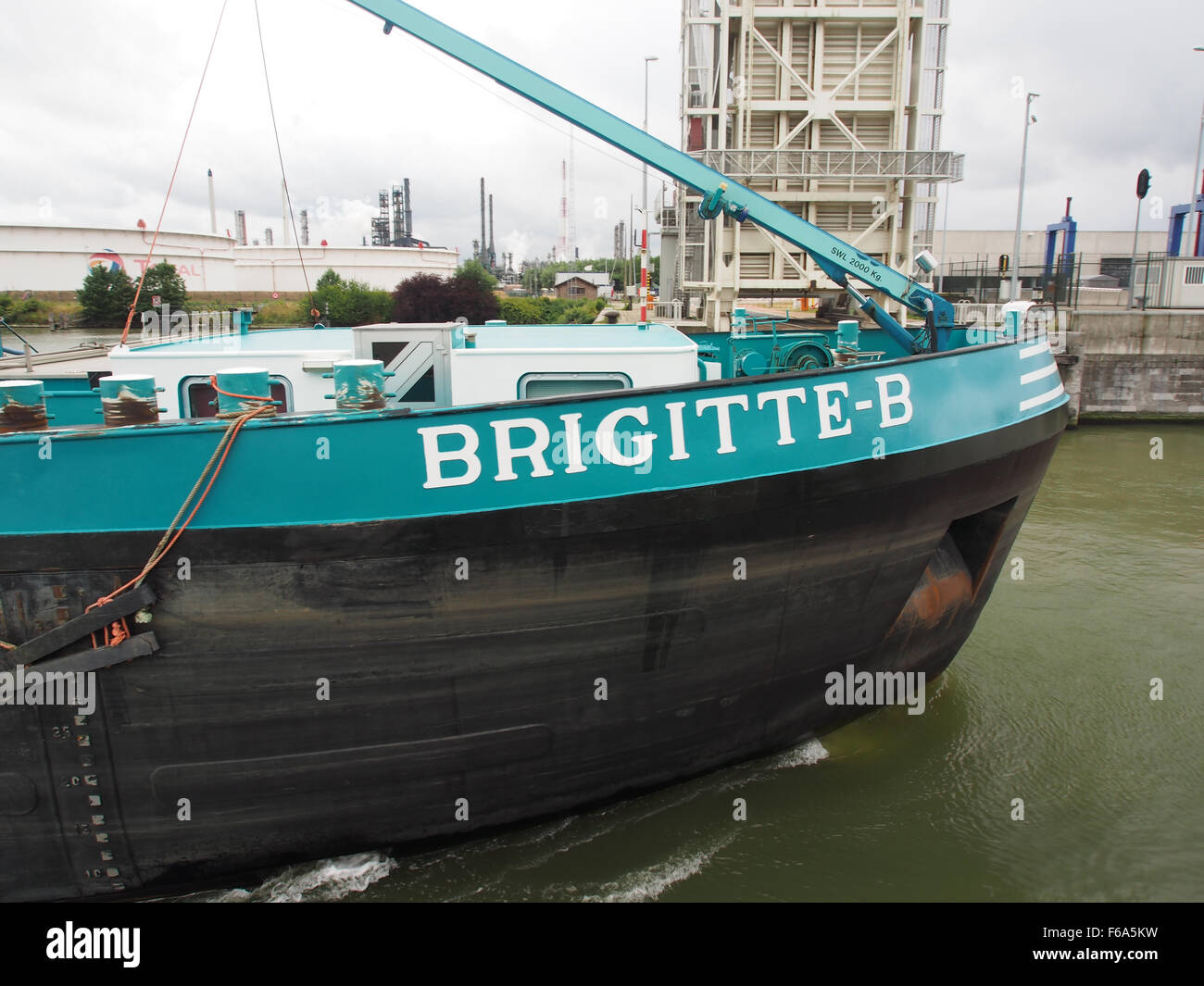 Brigitte-B, identified by ENI 02326775, operates as a container ship in ...
